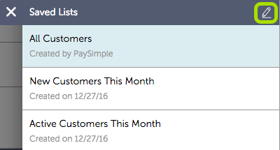 How To: Save, Edit or Delete Customer Lists
