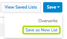 How To: Save, Edit or Delete Customer Lists