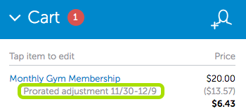 Using Proration with Online Store and Point of Sale