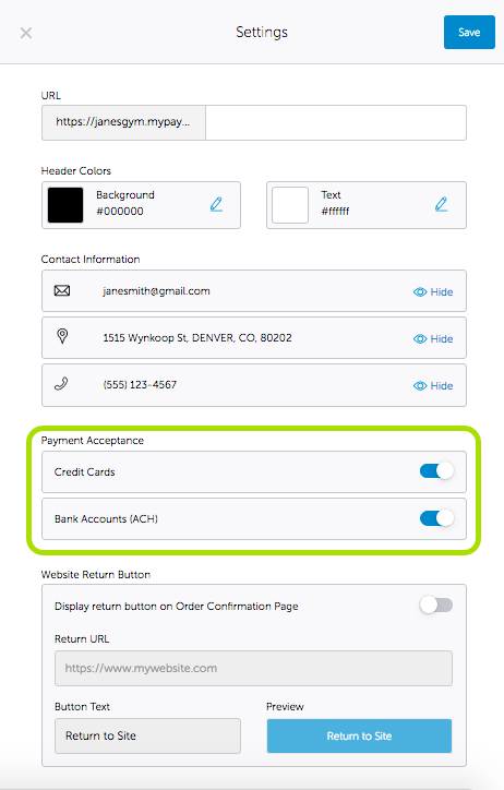 How To: Configure Payment Methods for eCommerce