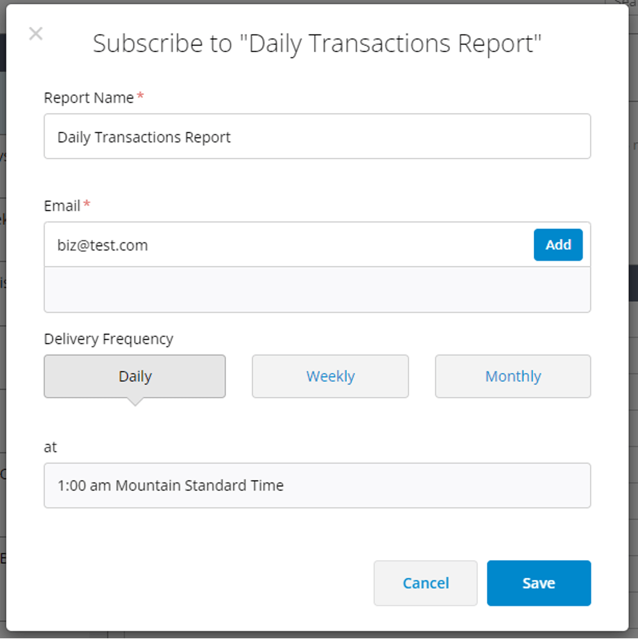 How To Export & Subscribe to Transaction Reports